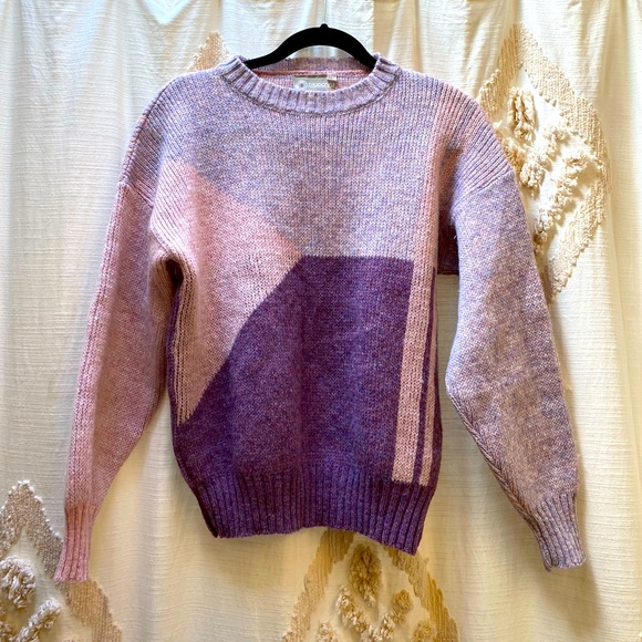 Sweaters | Vintage Wool Colorblock Sweater | Poshmark